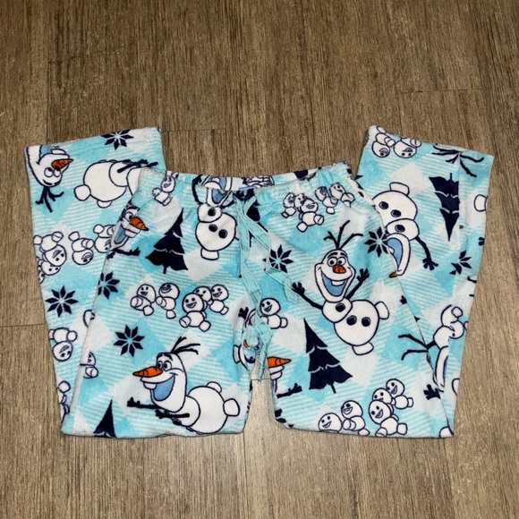 Disney | Intimates & Sleepwear | Disney Olaf Fuzzy Pajama Pants Medium ...